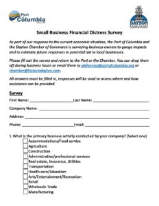Small Business Financial Distress Survey.editablePDF - Port of Columbia